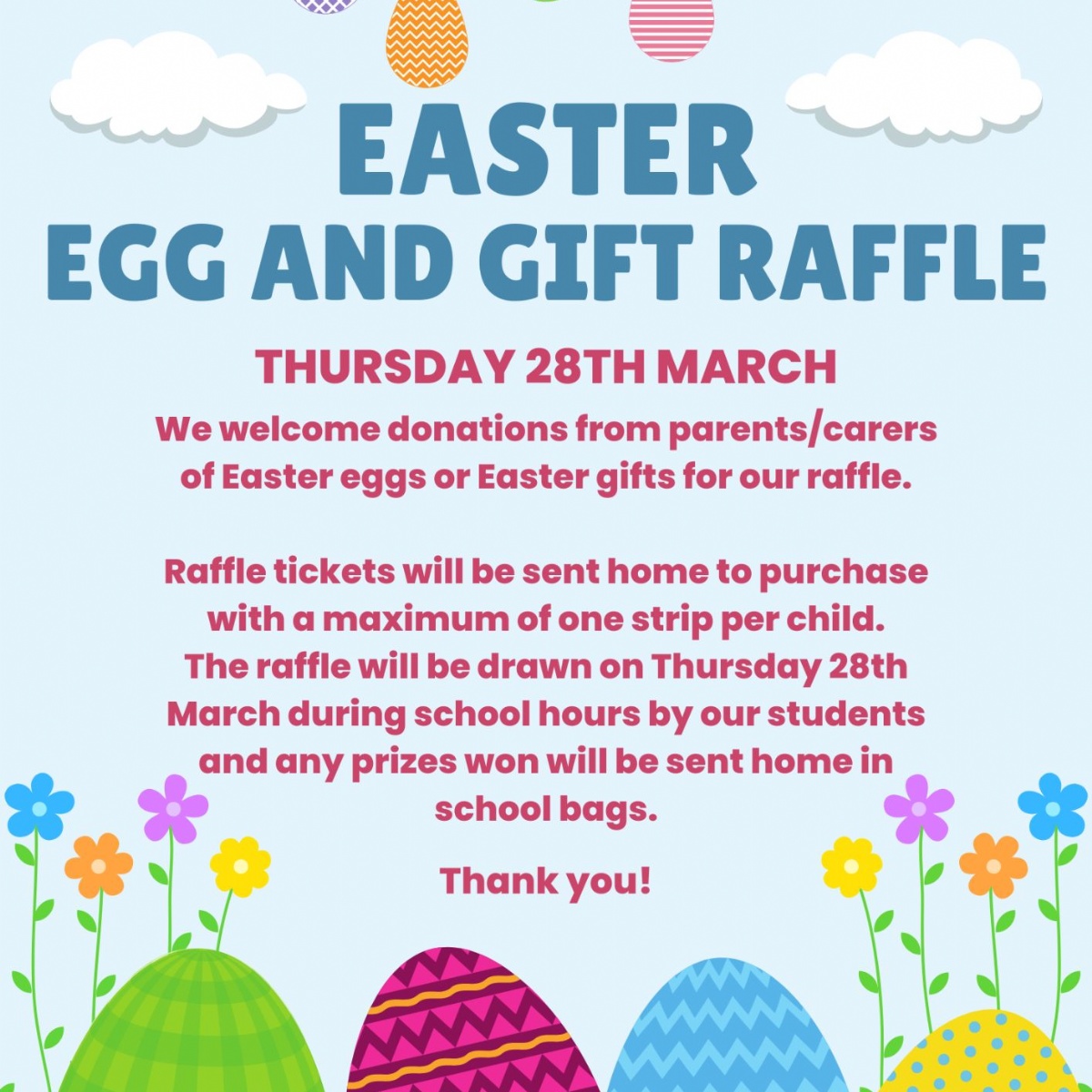 Nancealverne School - Easter Raffle
